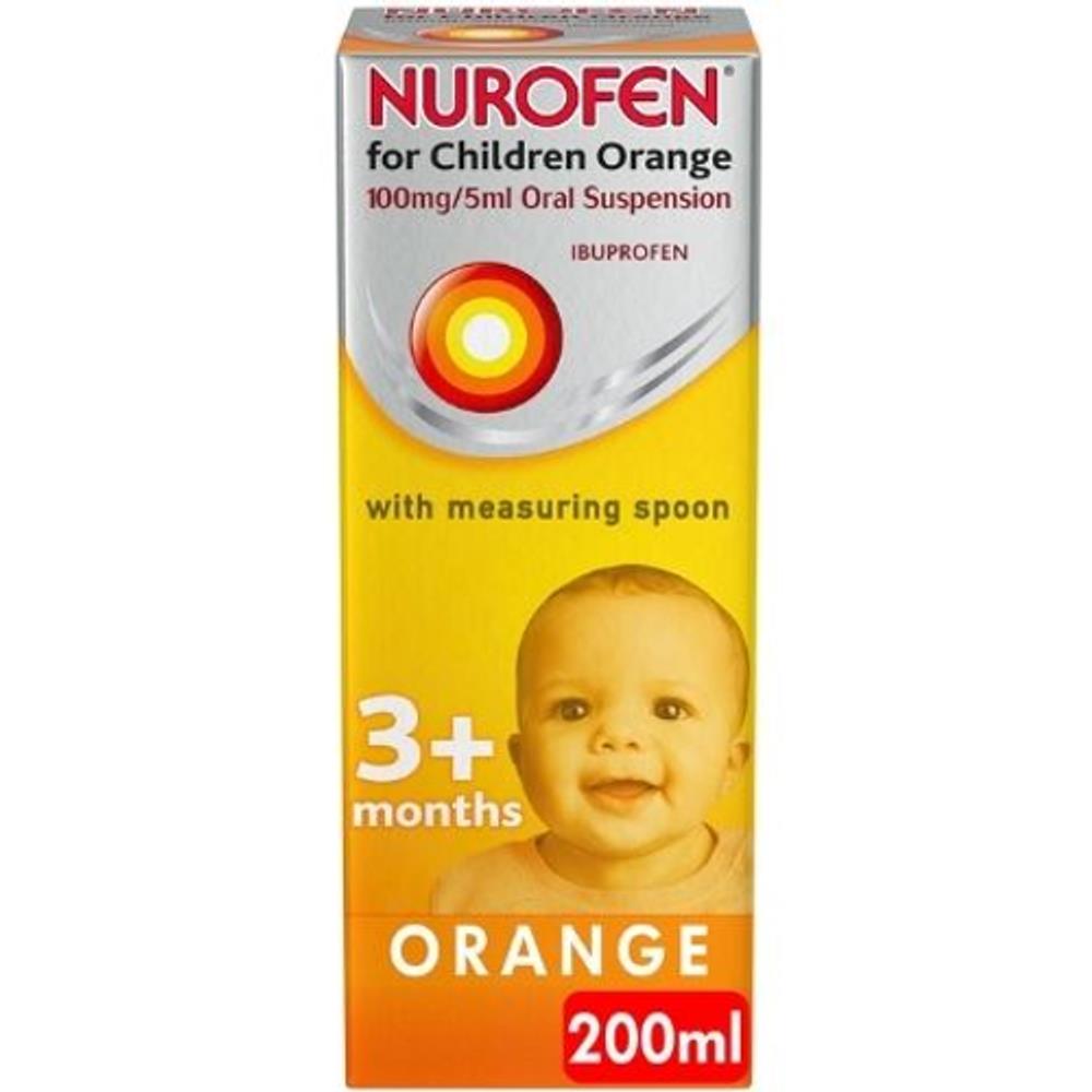 nurofen Children Oral Suspension Orange w/Spoon 200ml | Health 1st ...