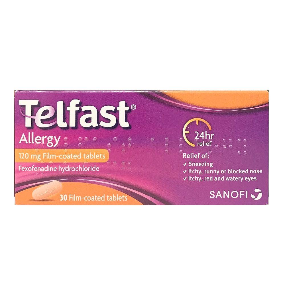 TELFAST ALLERGY 120MG TABLETS 30s | Health 1st Pharmacy | Monaghan ...