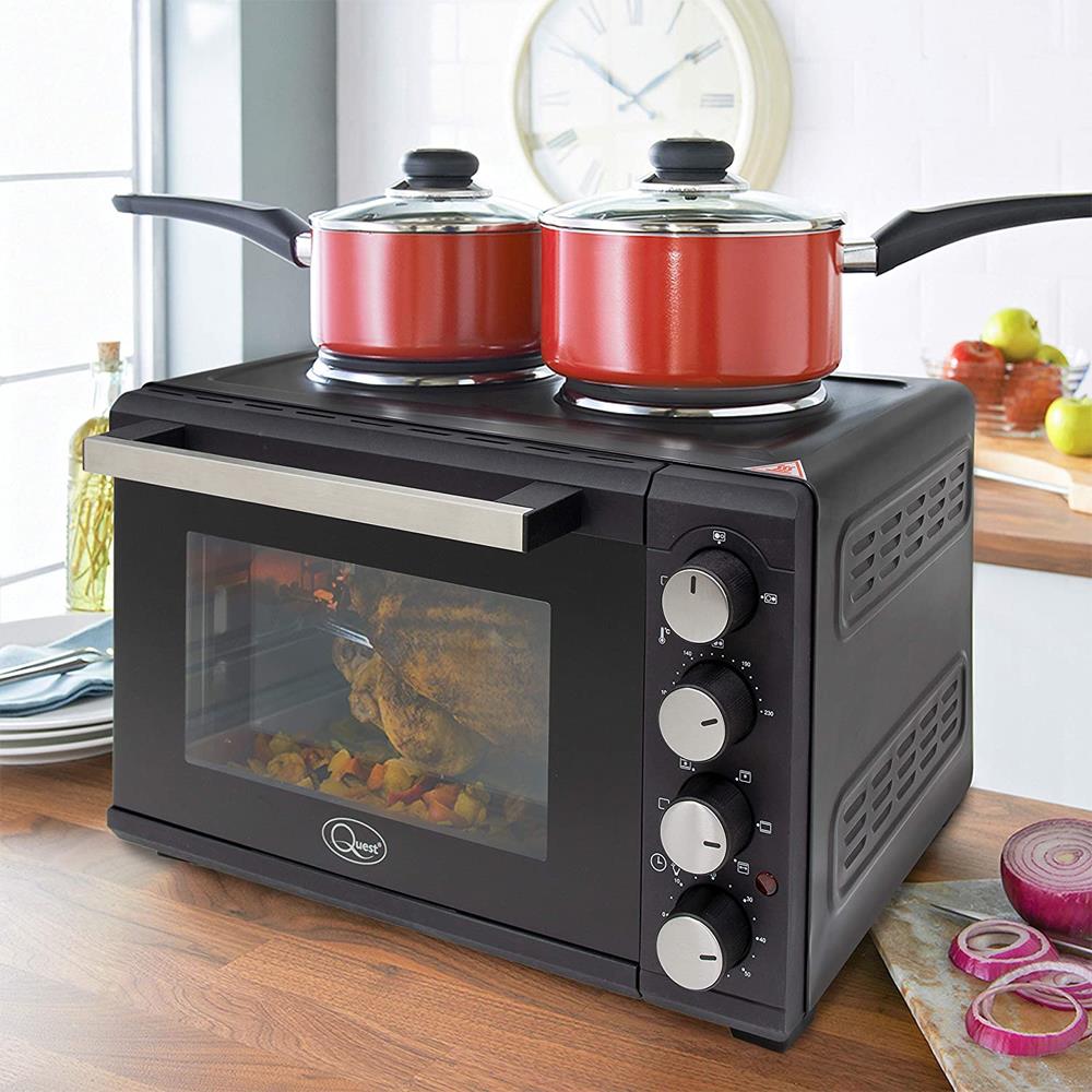 Quest Twin Hob Convection Table Top Oven | 35379 | Heavins.ie
