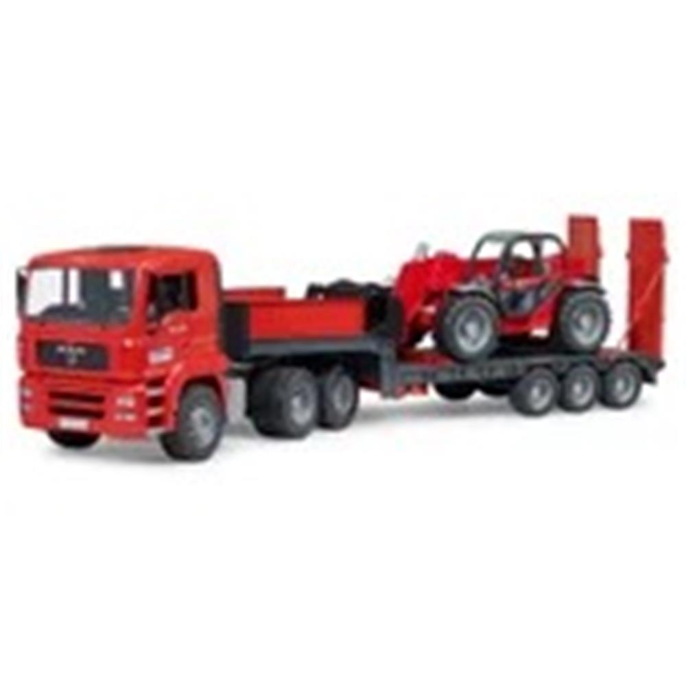 Bruder MAN TGA Low loader truck with Manitou Telescopic loader MLT 633 ...