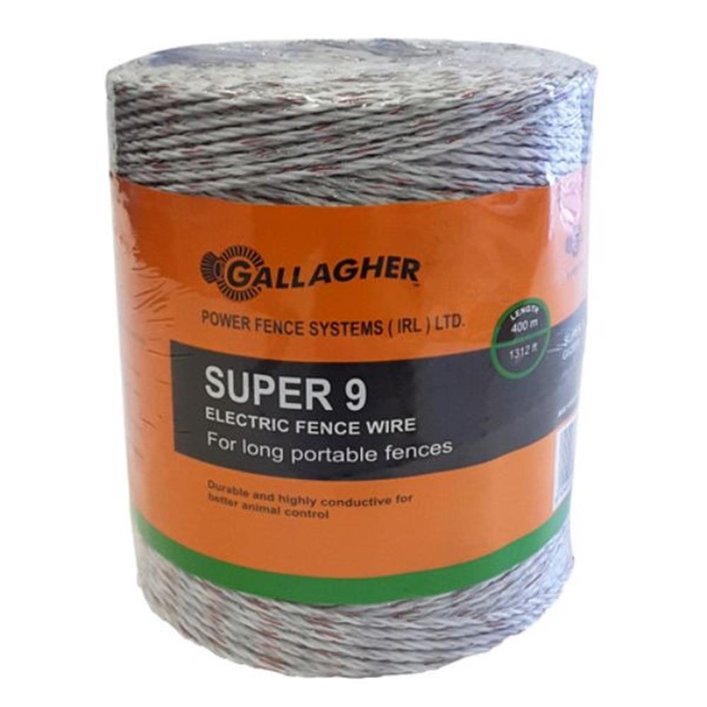 Gallagher Super 9 Wire 400M White | Country Farm Supplies
