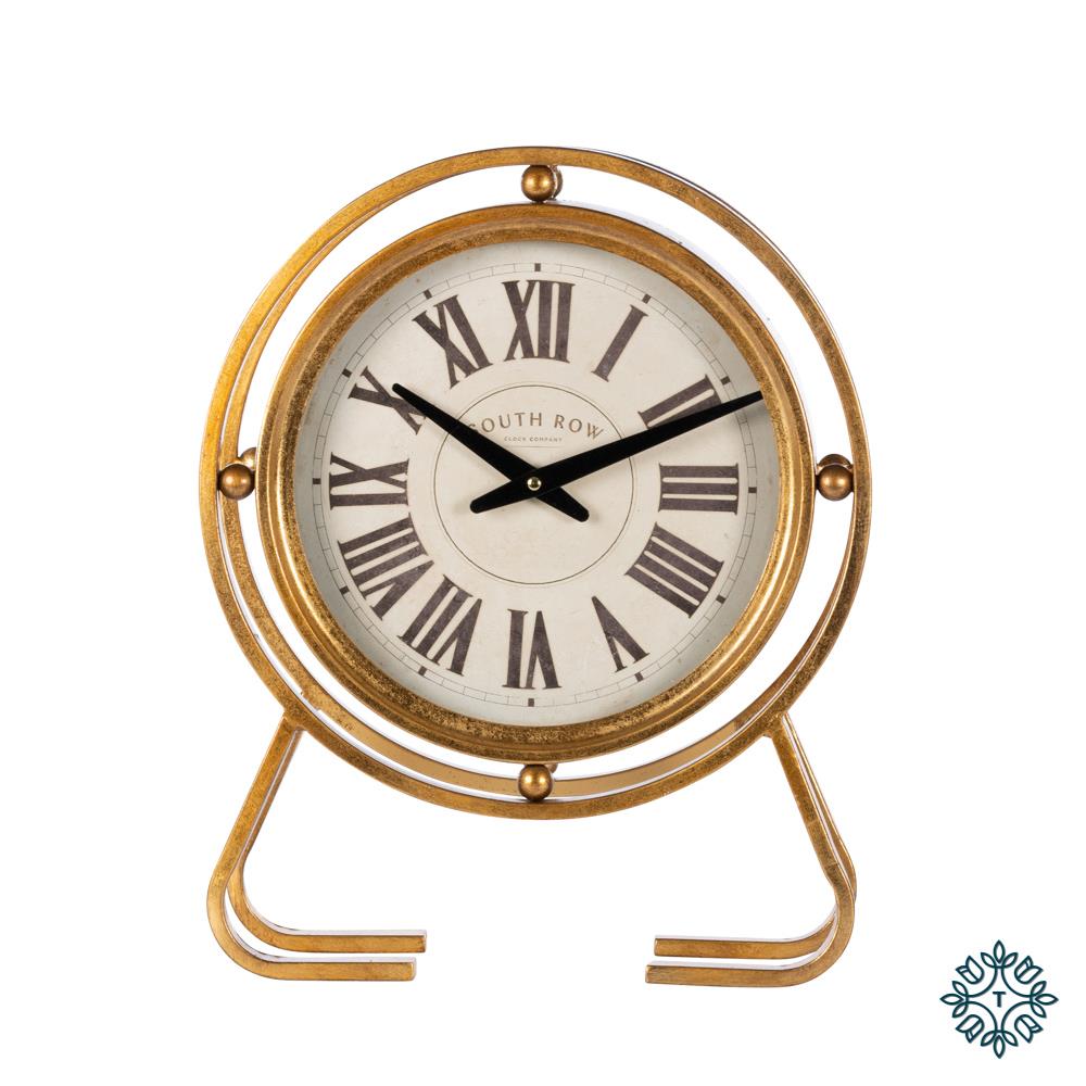 AMELIA VINTAGE TABLE CLOCK GOLD | Castle Davitt Furniture | Ireland