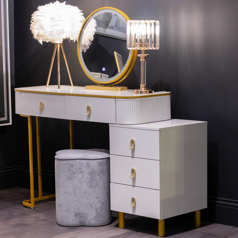 NADIA DRESSING TABLE SET WHITE | Castle Davitt Furniture | Ireland