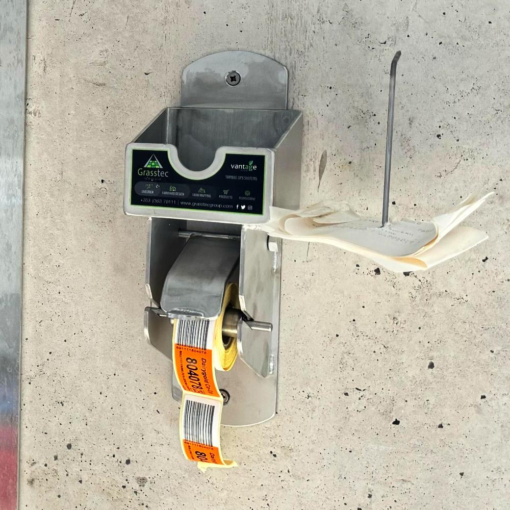 Milk Docket Holder with a Barcode Dispenser | grasstecshop.com