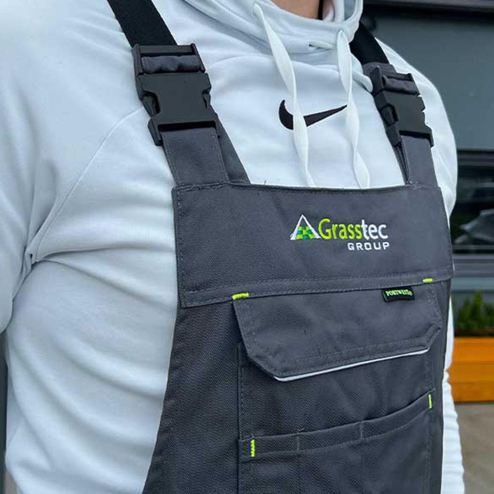 Grasstec Grey Bib and Brace Overalls | grasstecshop.com
