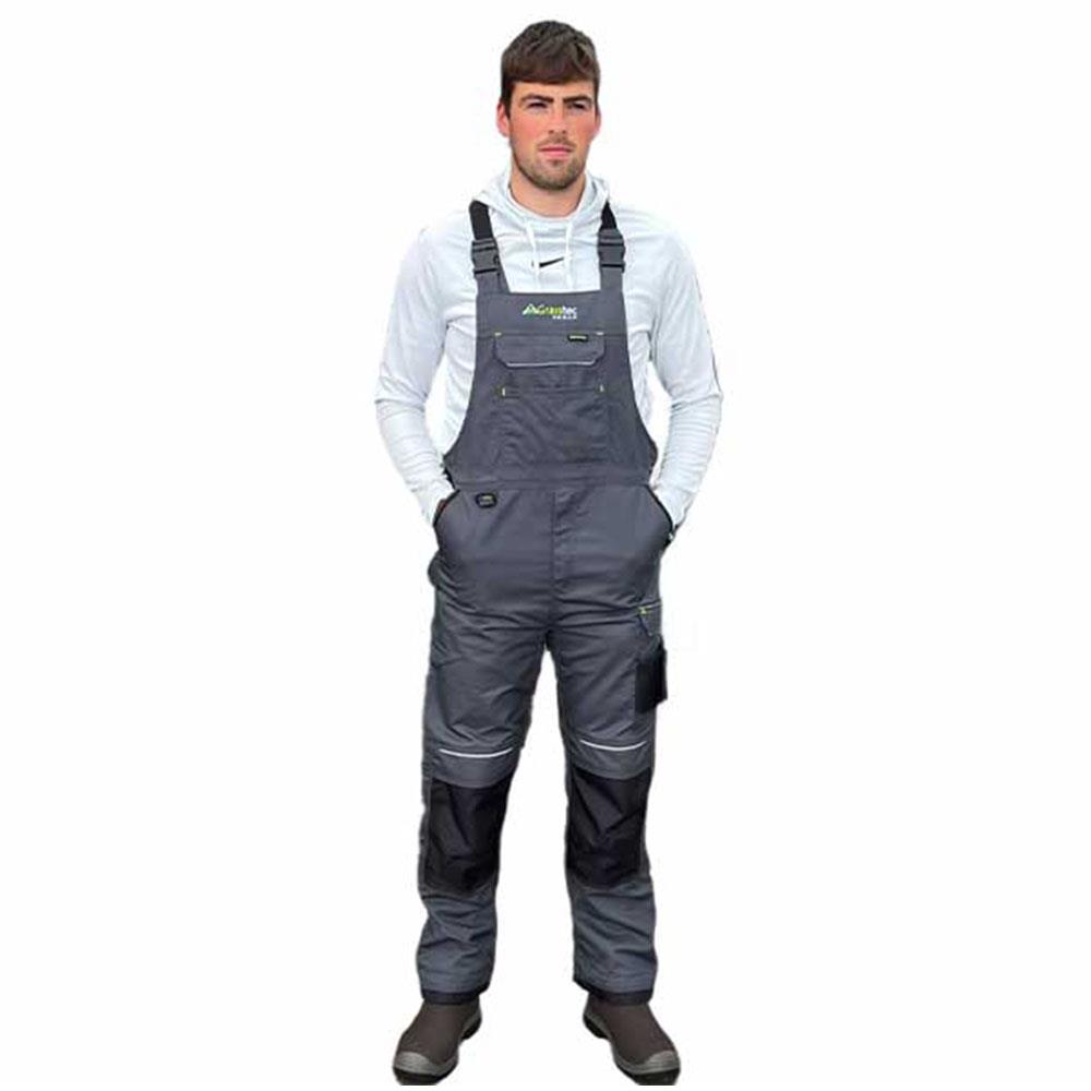 Grasstec Grey Bib and Brace Overalls | grasstecshop.com