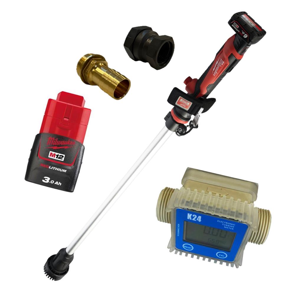 Milwaukee Stick Pump & Flow Meter Bundle | grasstecshop.com