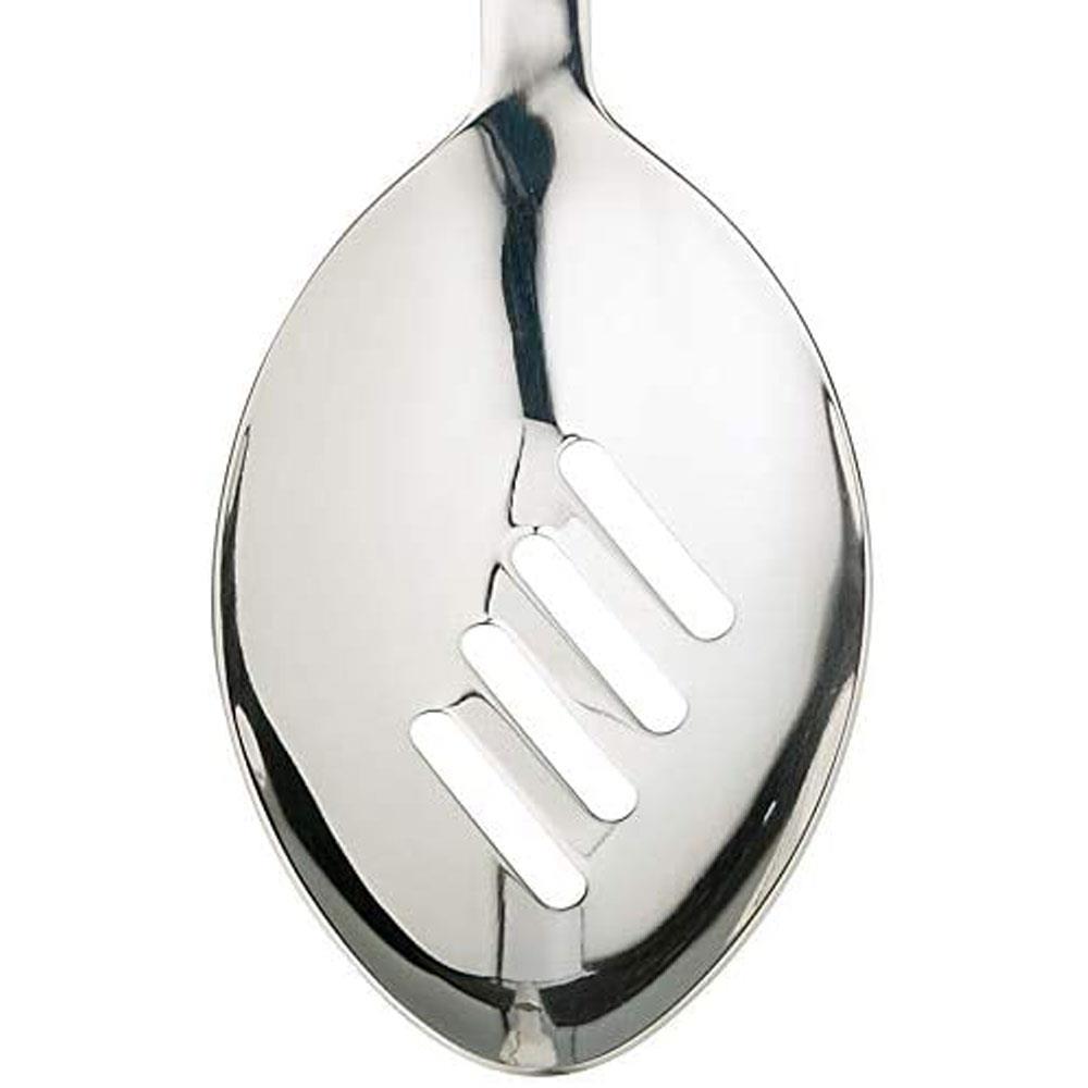 KitchenCraft Stainless Steel Long Oval Handle Slotted Spoon | Stakelums ...