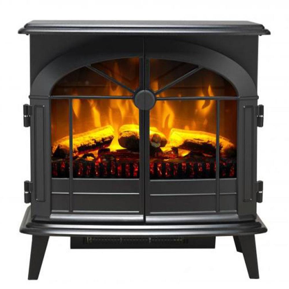 Dimplex Lecford Log Effect Electric Stove Matt Black | Stakelums Home ...