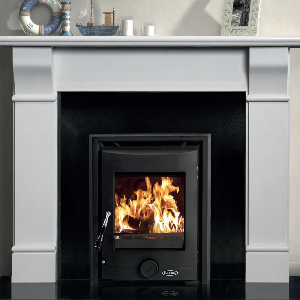 Mazona Portland Eco 5kw Inset Stove Matt Black | Stakelums Home ...