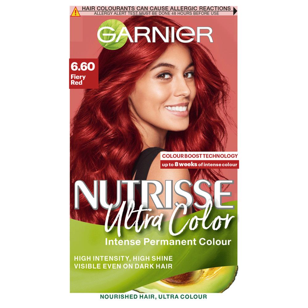 Garnier Nutrisse Permanent Hair Dye 6.60 Ultra Fiery Red | Maguire's ...