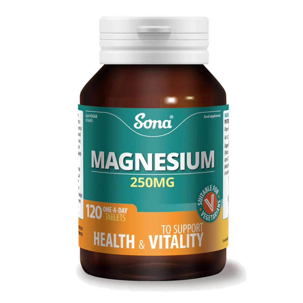 Sona Magnesium 250mg - 120 Tablets | Maguire's Pharmacy | Ballyshannon Co. Donegal