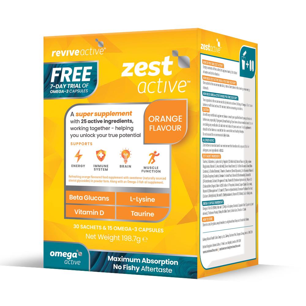 Revive Active Zest Orange Flavour + 7 Day Omega 3 Trial