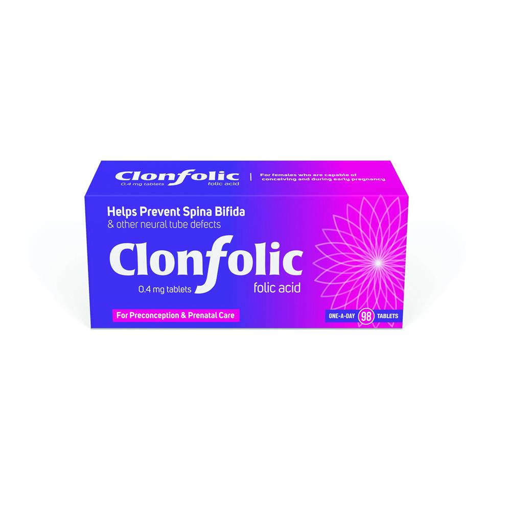 CLONFOLIC FOLIC ACID 0.4MG | O'Dwyers Pharmacy | Cashel | Tipperary ...