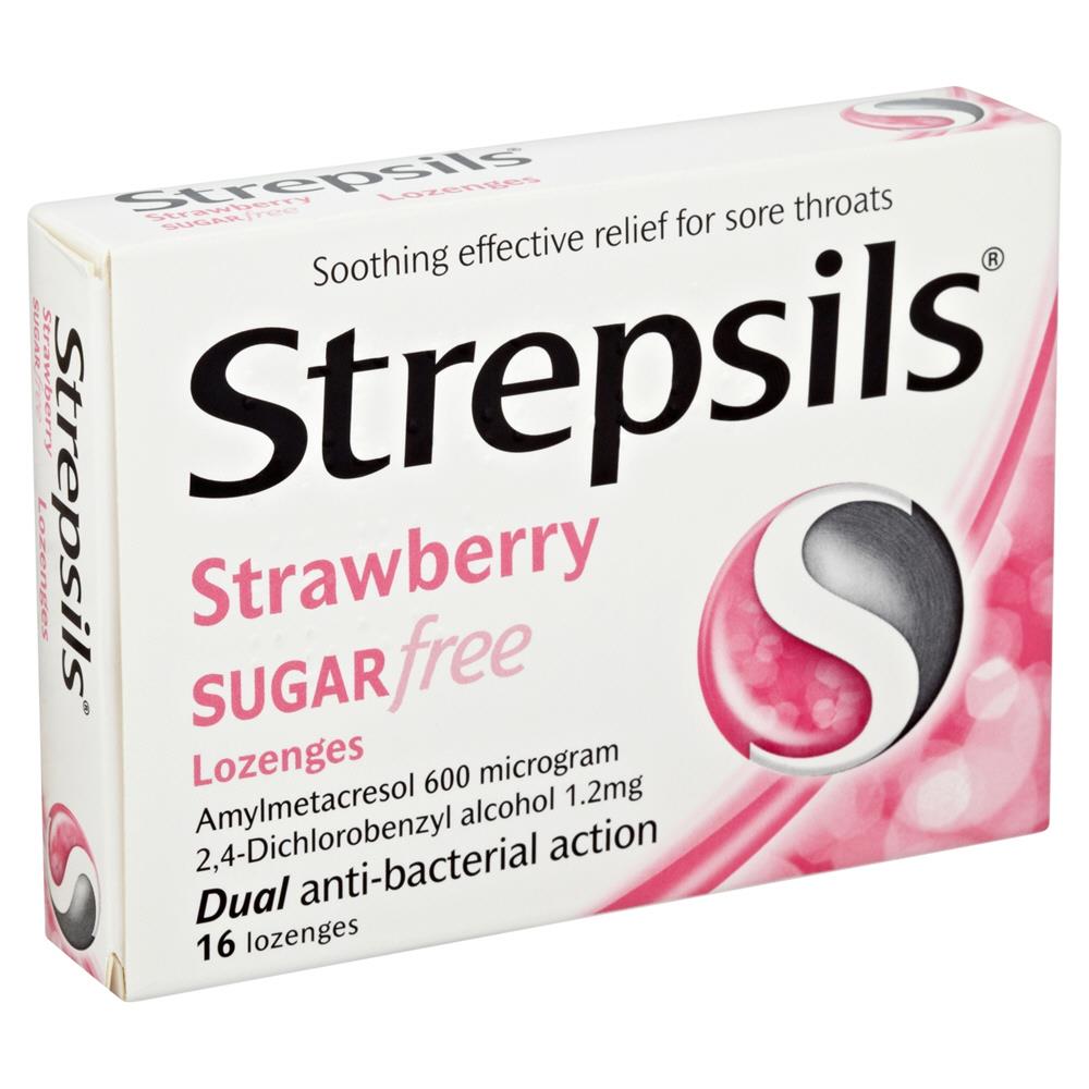 STREPSILS STRAWBERRY SUGAR-FREE LOZENGES - 16 Pack | O'Dwyers Pharmacy ...