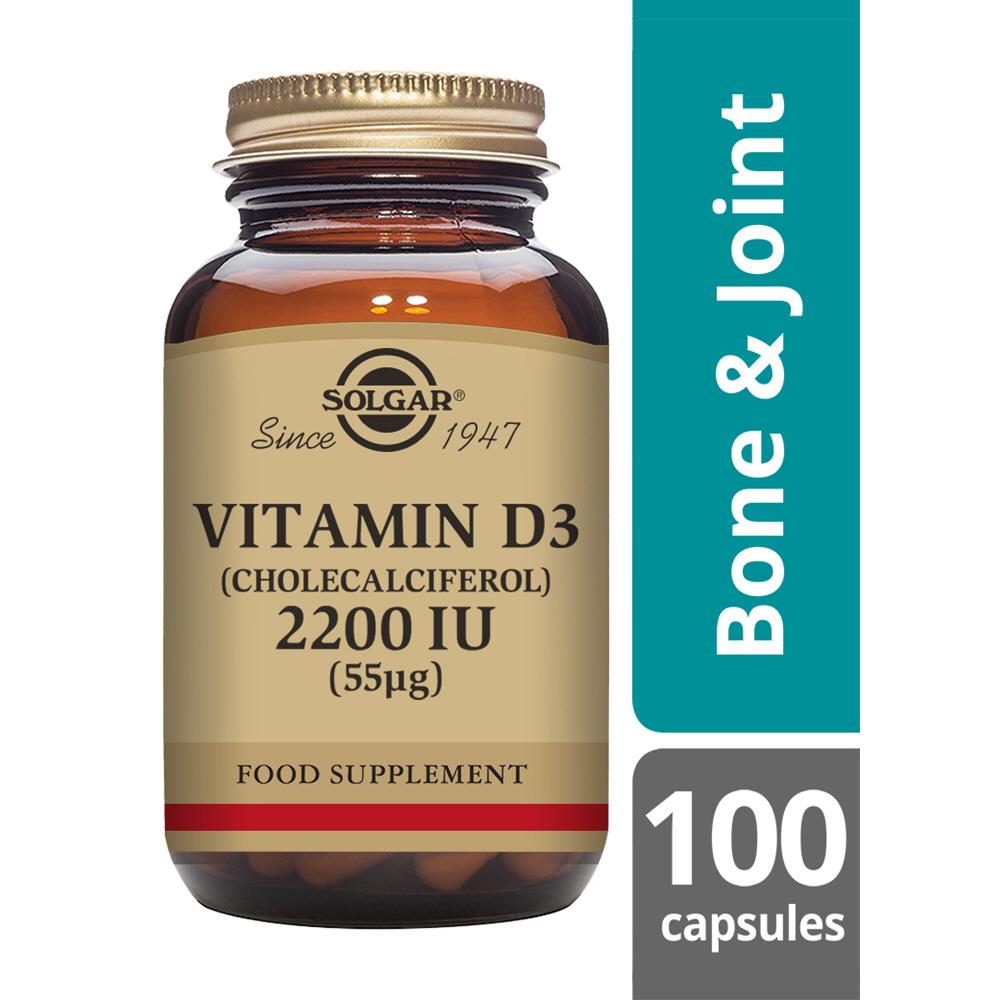 Solgar Vitamin D3 2200 iu (55ug) 100 veg capsules | Mellericks Pharmacy ...