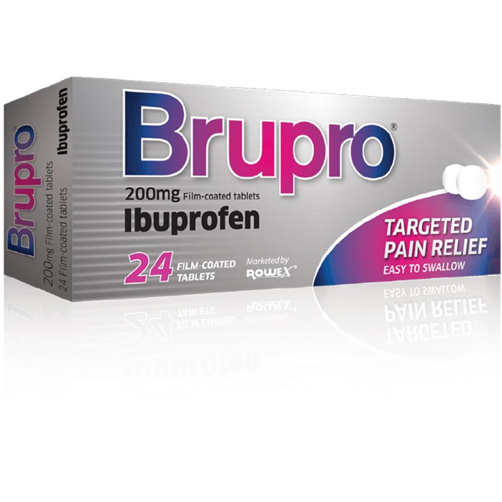 Brupro Ibuprofen 200mg Film-Coated Tablets 24 Pack | Mellericks ...