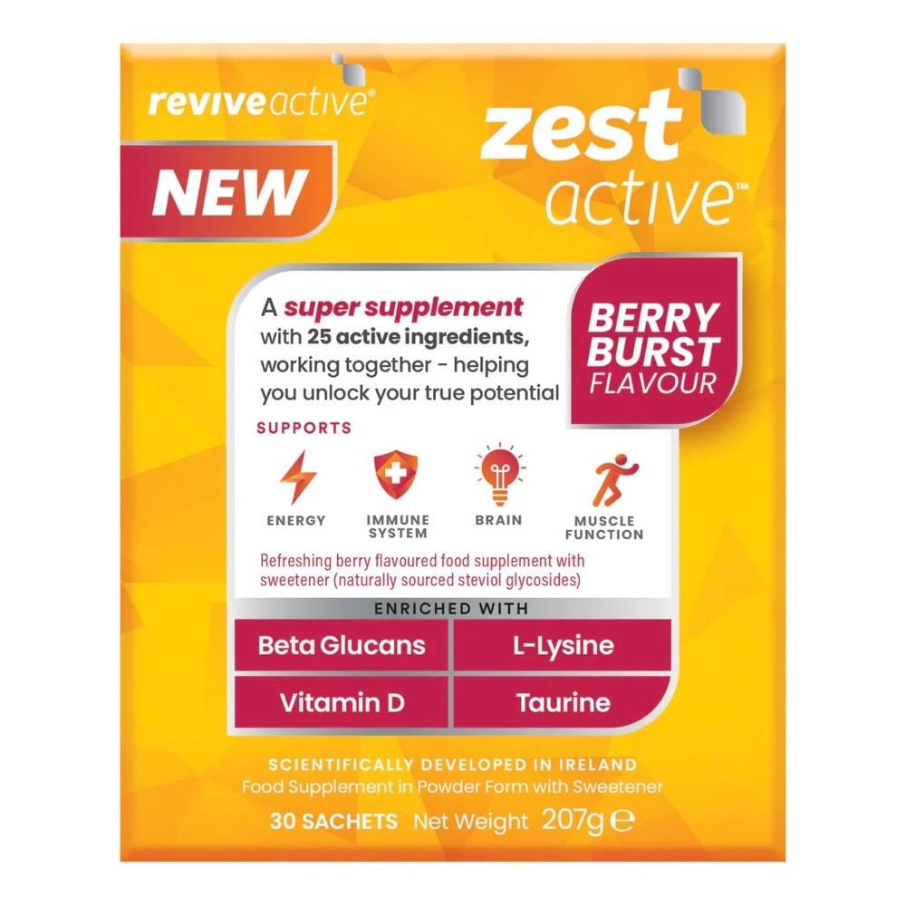 Revive Active Zest Berry Burst 30 sachets | Mellericks Pharmacy | Cork ...