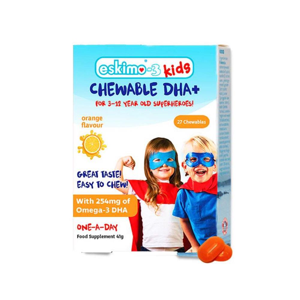Eskimo-3 Kids Chewable DHA+ (orange) 27 chewables | Mellericks Pharmacy ...