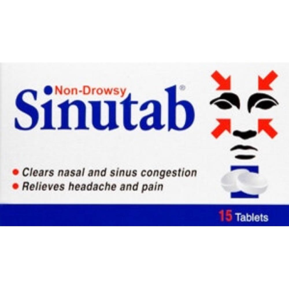Sinutab Tablets 15 | Mellericks Pharmacy | Cork | Ireland