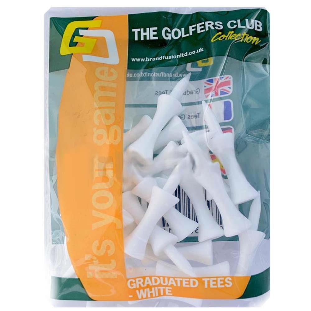 Golfers Club Collection Graduated Plastic Tees Med - Reg White | Irish ...