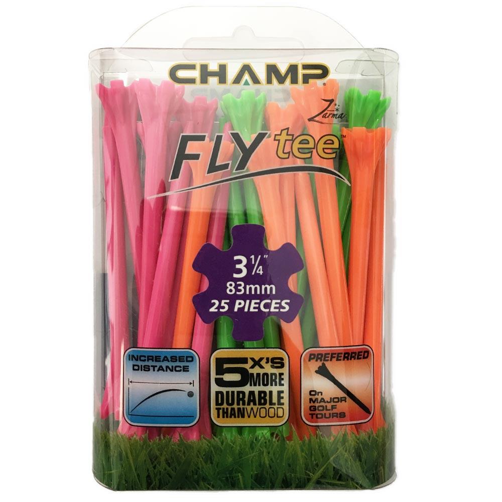 Champ Fly Tee 3¼" Tees 25-Pack Neon Mix