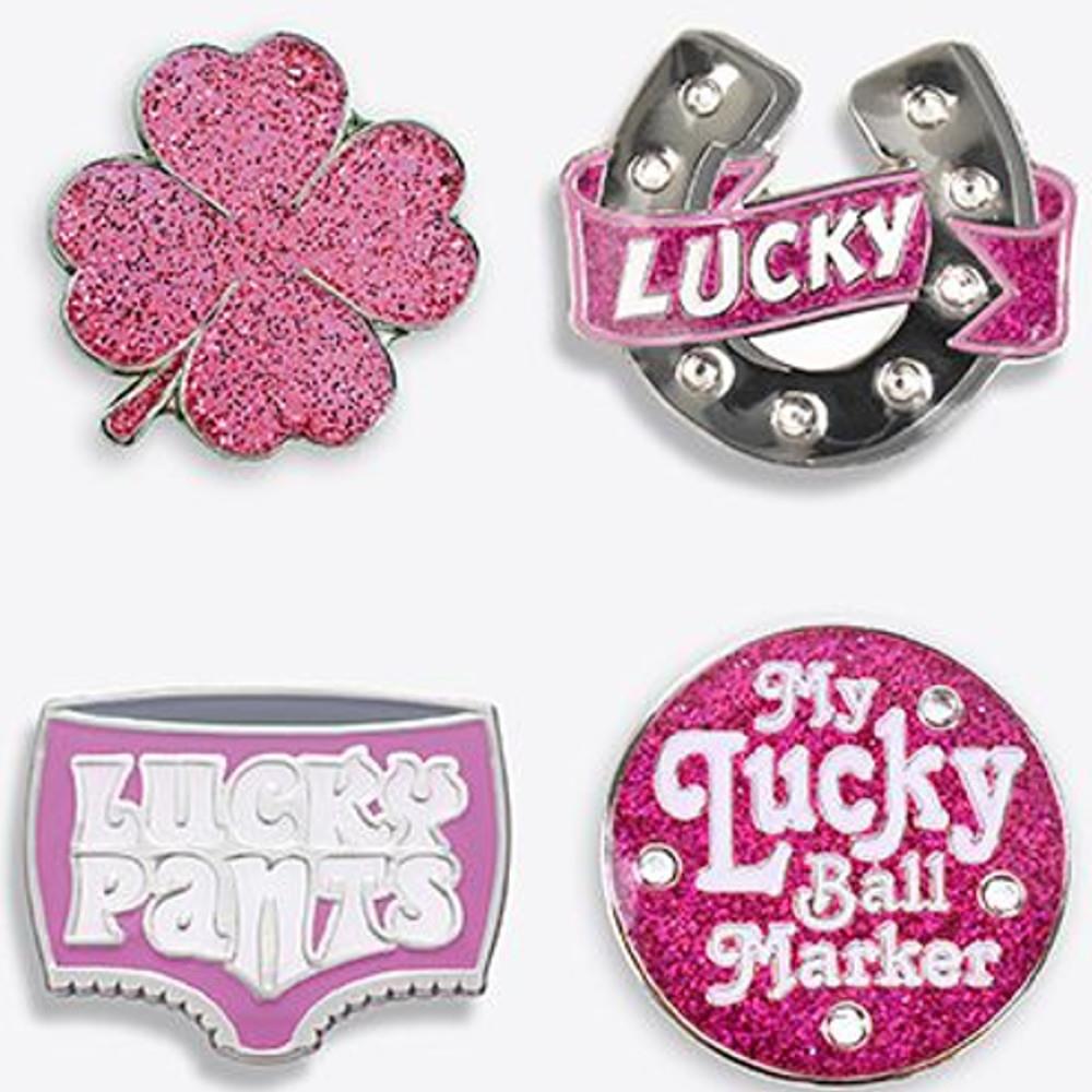 Surprizeshop Good Luck Ball Marker Set Pink | Irish Golf Store