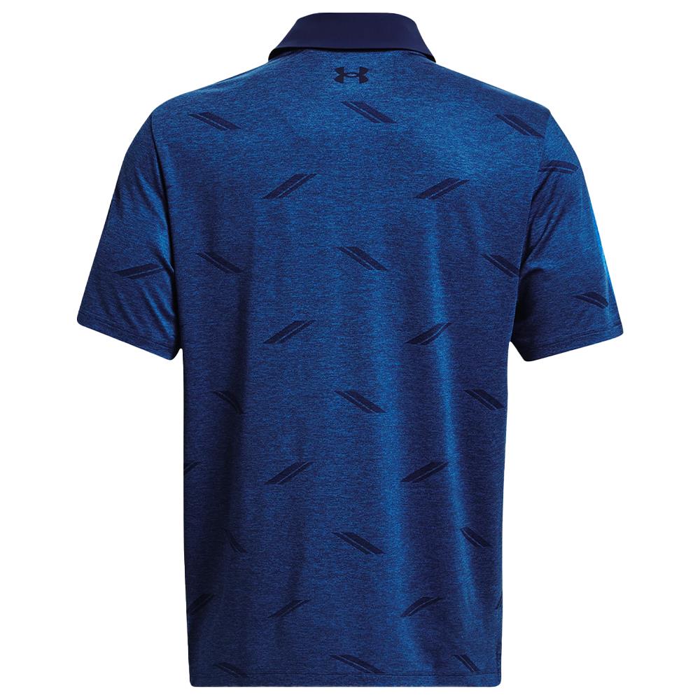 Under Armour Gents Playoff Deuces Jacquard Polo Shirt Blue Mirage (471)