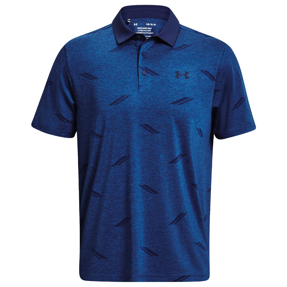 Under Armour Gents Playoff Deuces Jacquard Polo Shirt Blue Mirage (471)