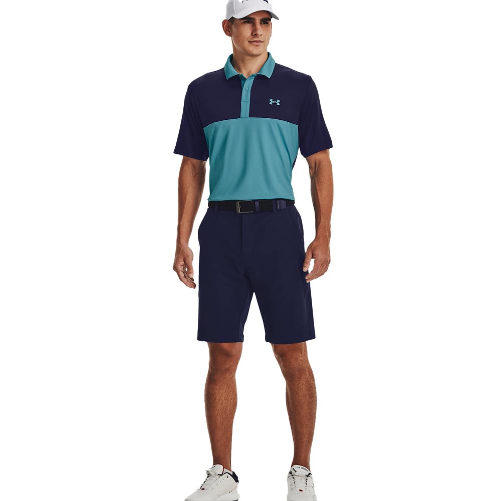 Under Armour Gents Performance 3.0 Colorblock Polo Shirt Glacier Blue (433)