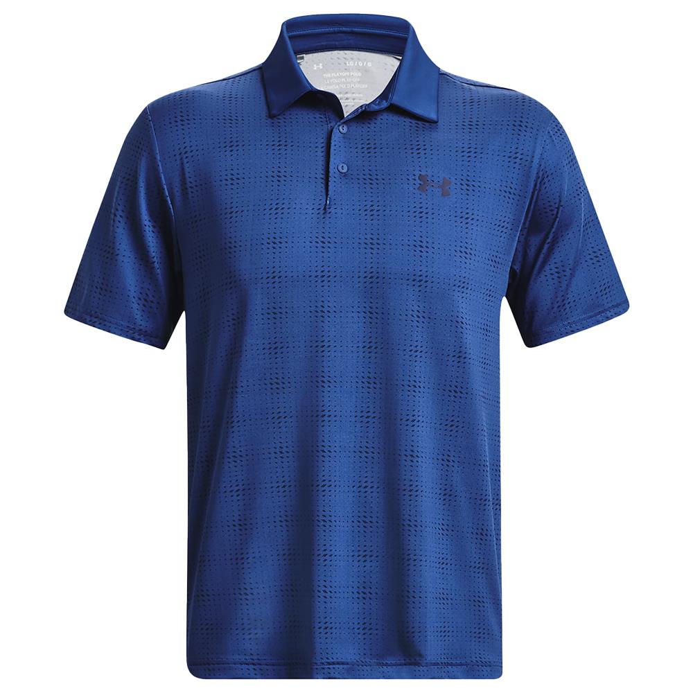 Under Armour Gents Playoff 3.0 Printed Polo Shirt Blue Mirage - Midnight Navy (471)