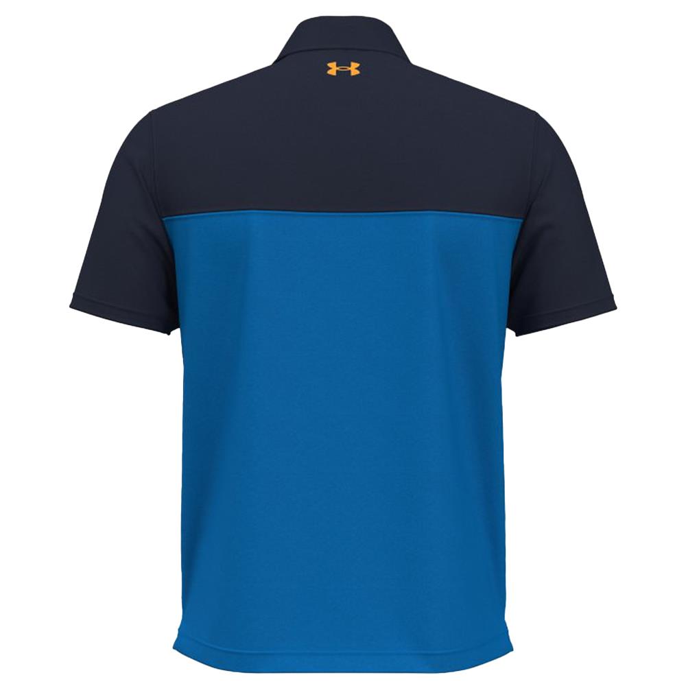 Under Armour Gents Tee To Green Color Block Polo Shirt Photon Blue (406)