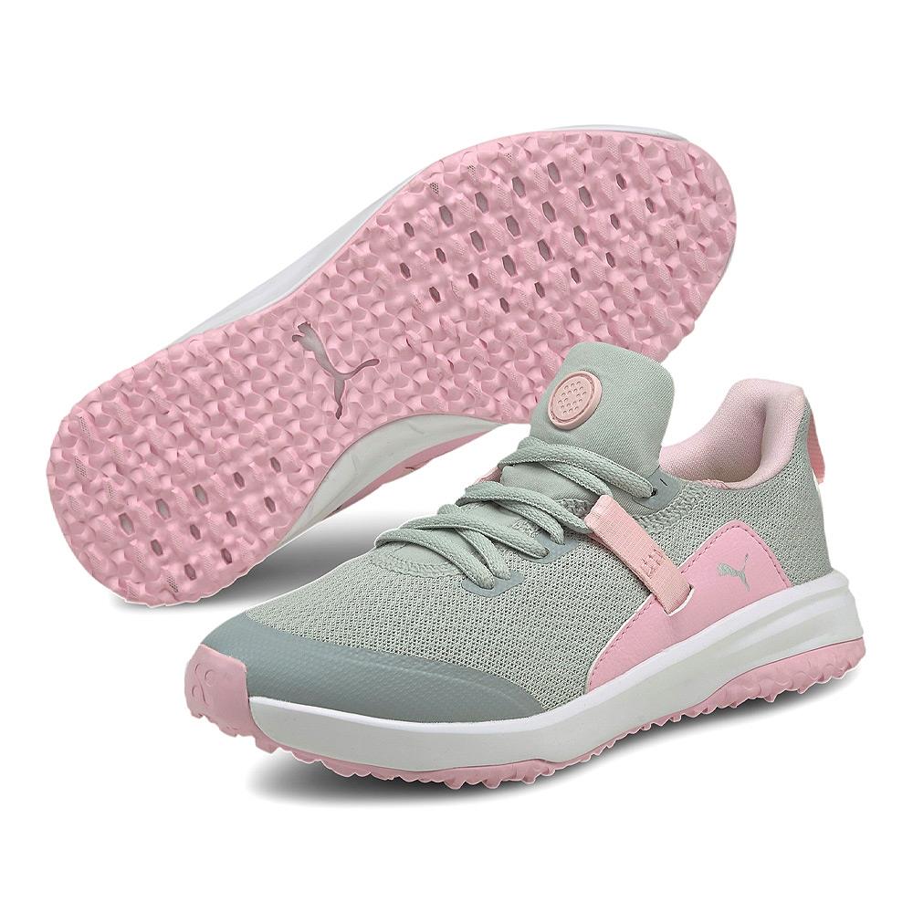 Puma Junior Grip Fusion Evo Shoes Grey - Pink