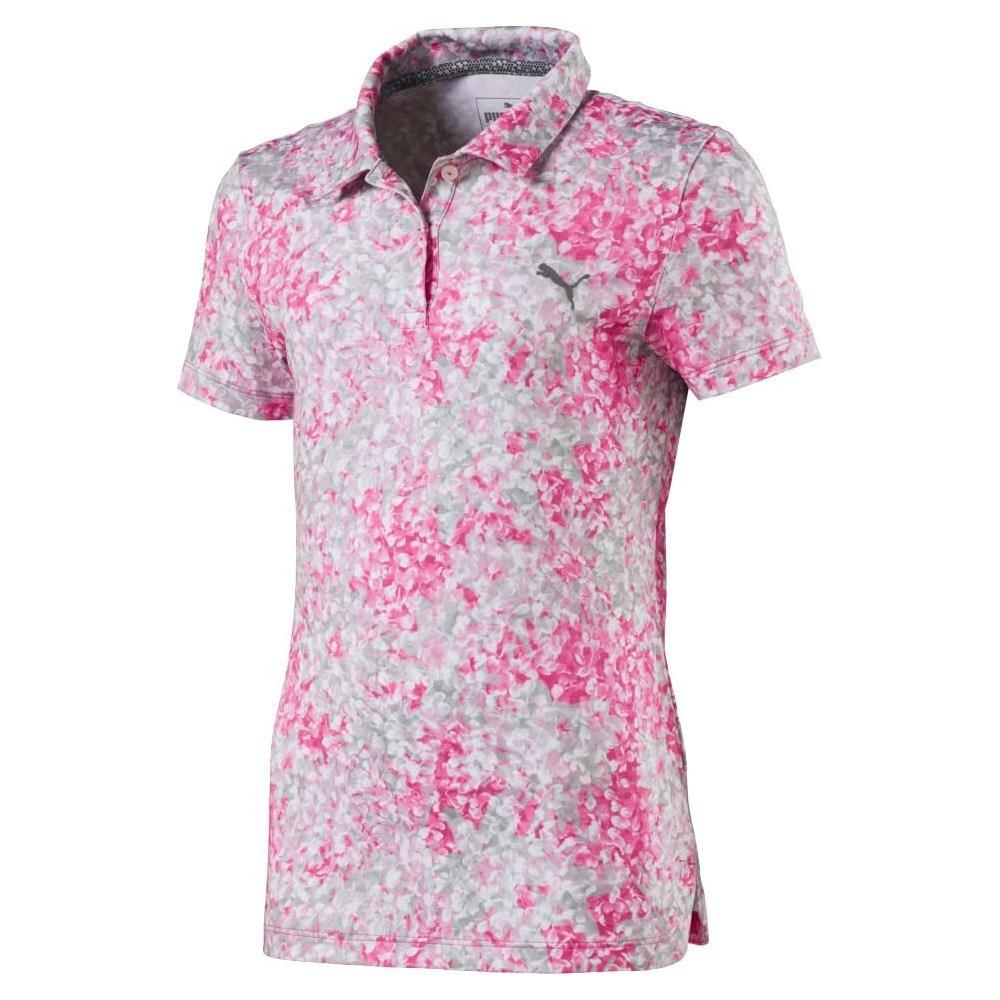 Puma Junior - Girls Floral Polo Shirt Carmine Rose