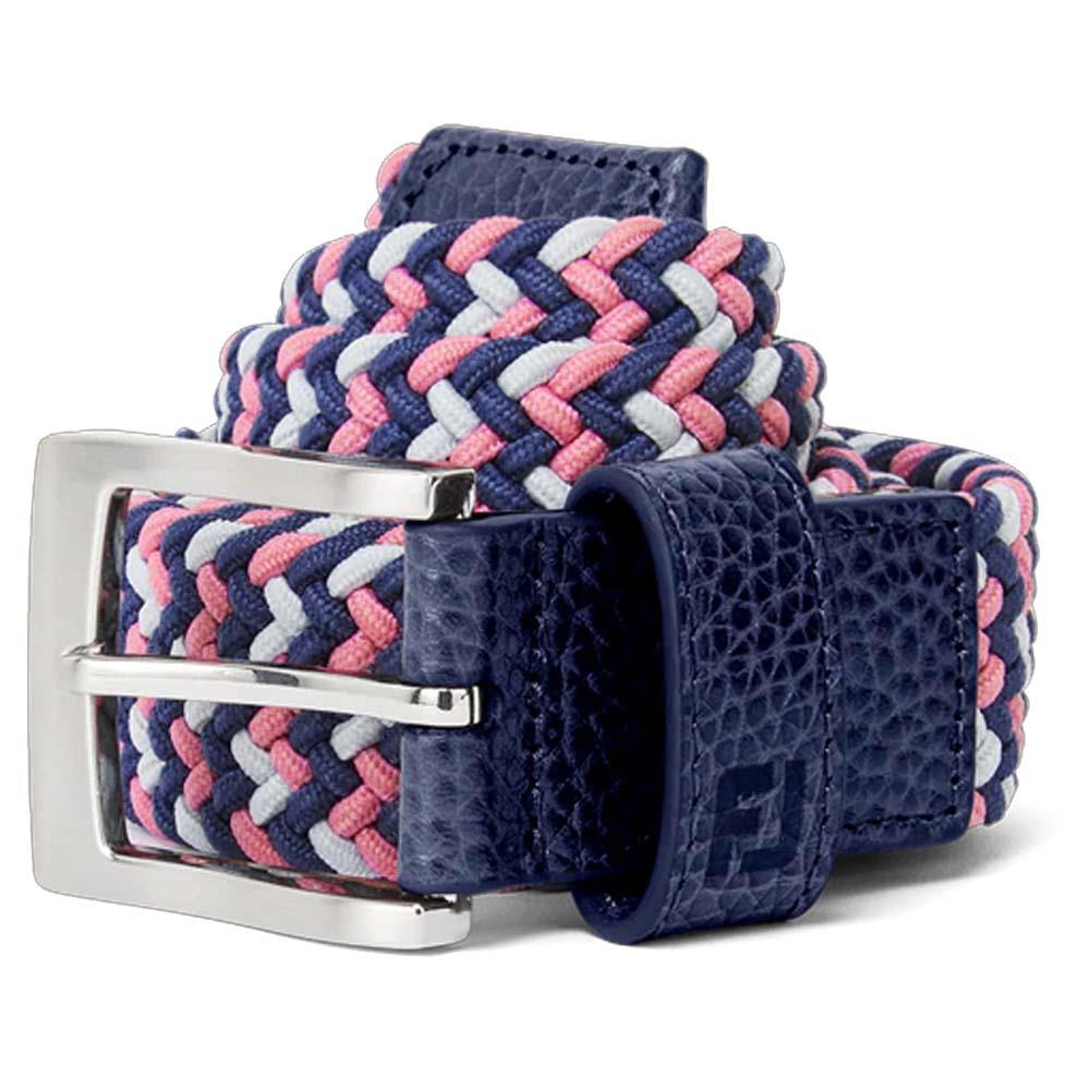 FootJoy Braided Belt Dark Denim Pink Lemonade Sky