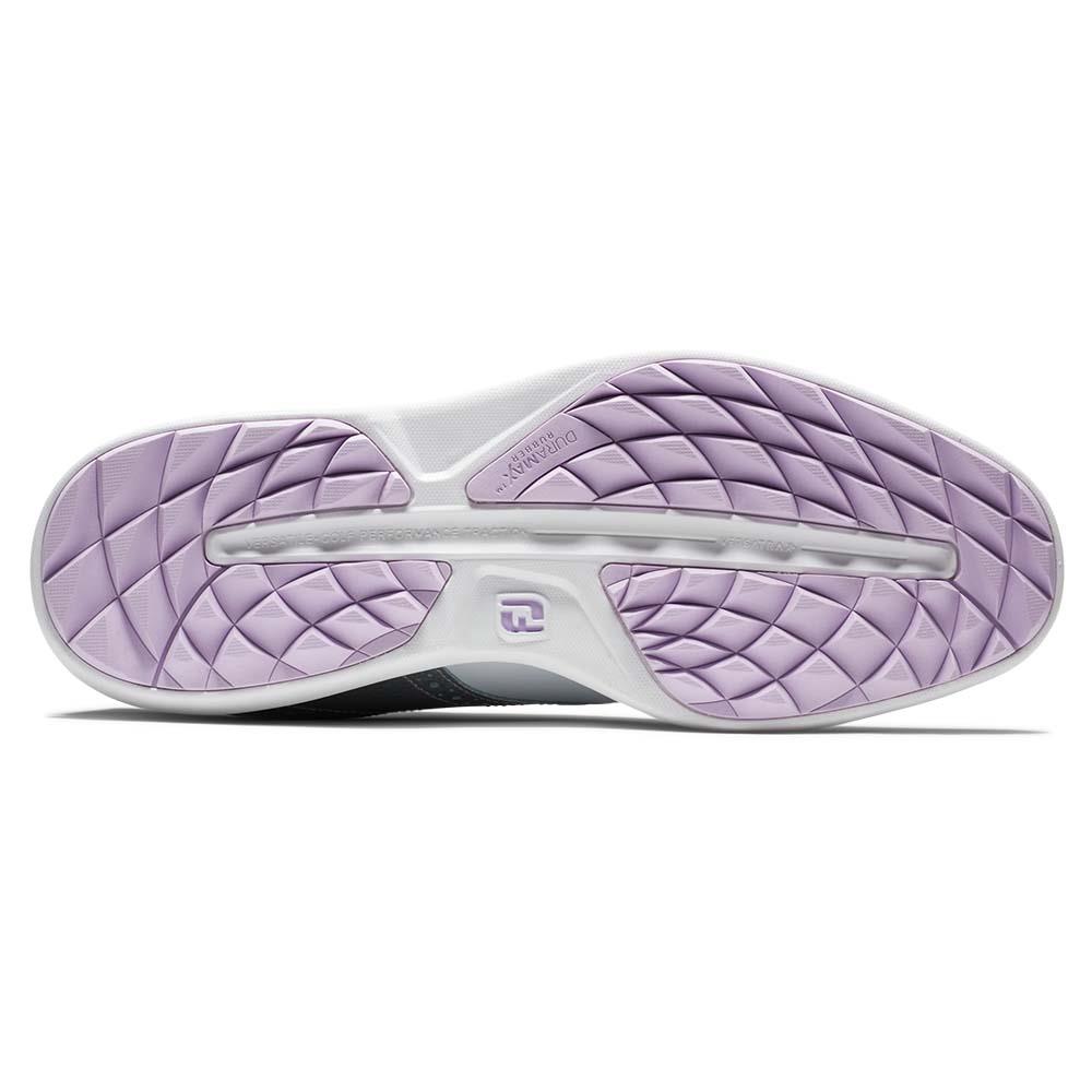 FootJoy Ladies FJ Traditions Spikeless Shoes White - Silver - Purple