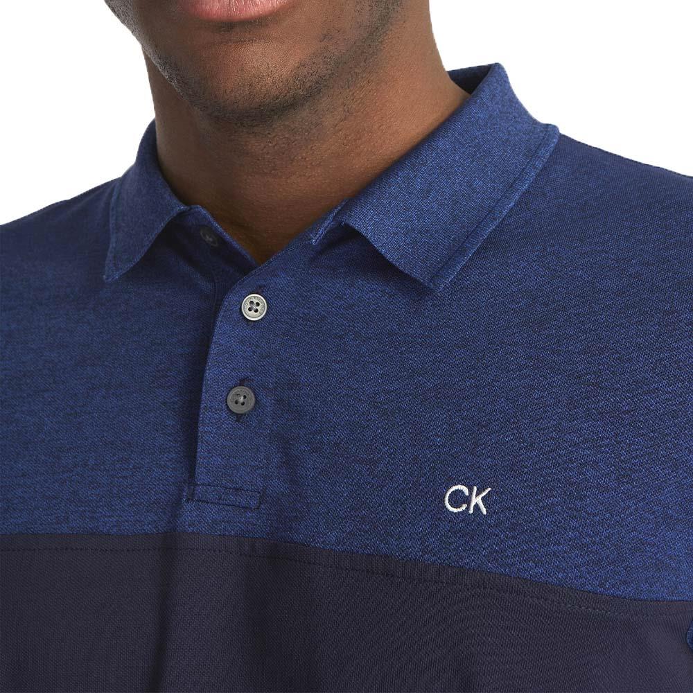 Calvin Klein Golf Gents Colour Block Polo Shirt Cobalt - Navy