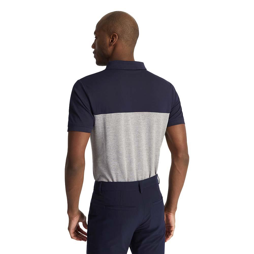 Calvin Klein Golf Gents Colour Block Polo Shirt Navy - Silver