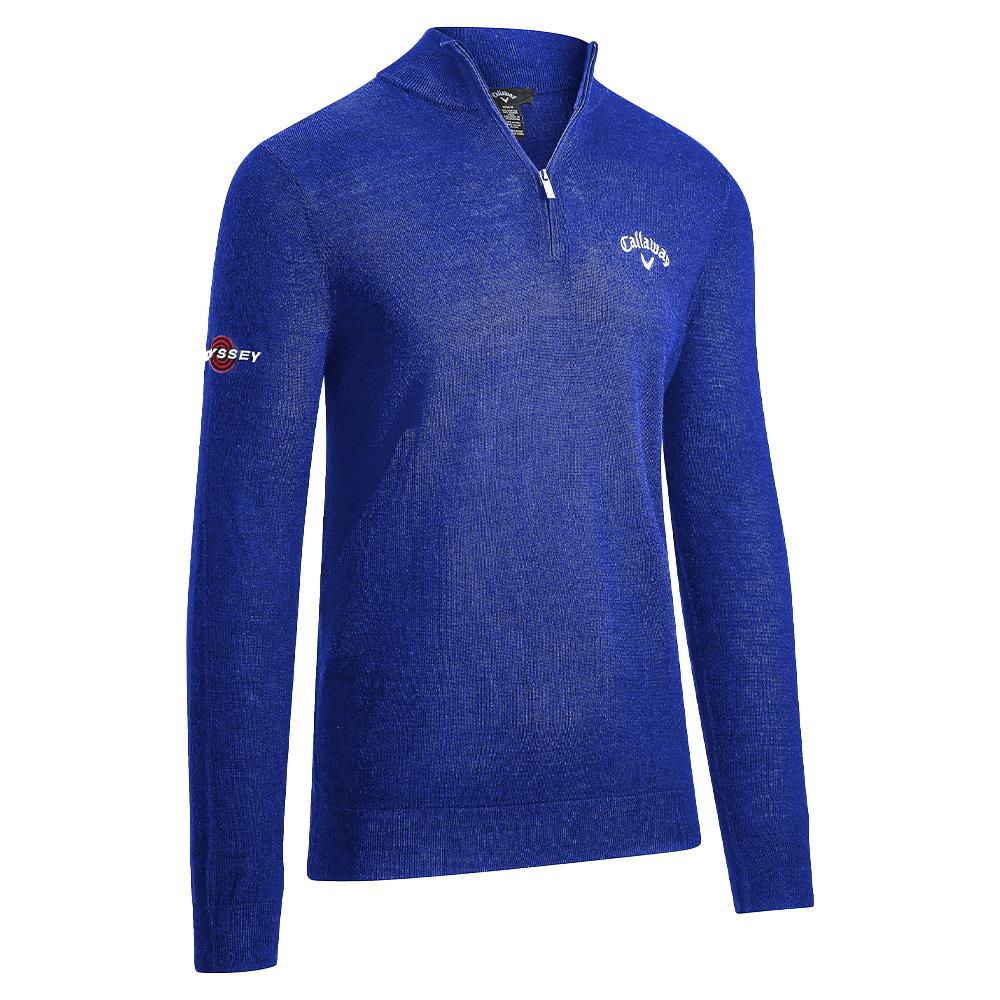 Callaway Gents ¼ Zip Blended Merino Sweater Mazarine Blue (496)
