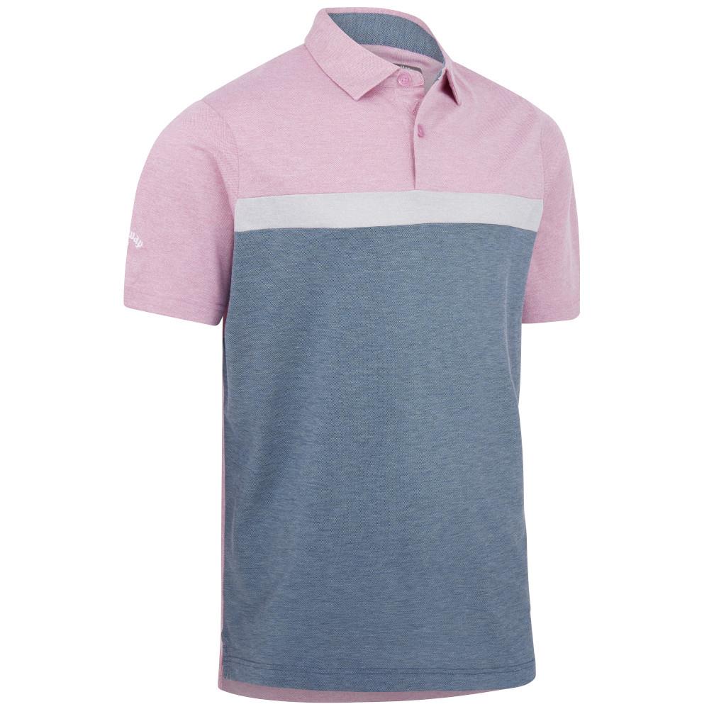 Callaway Gents Soft Touch C Block Polo Pink Sunset (667) | Irish Golf Store