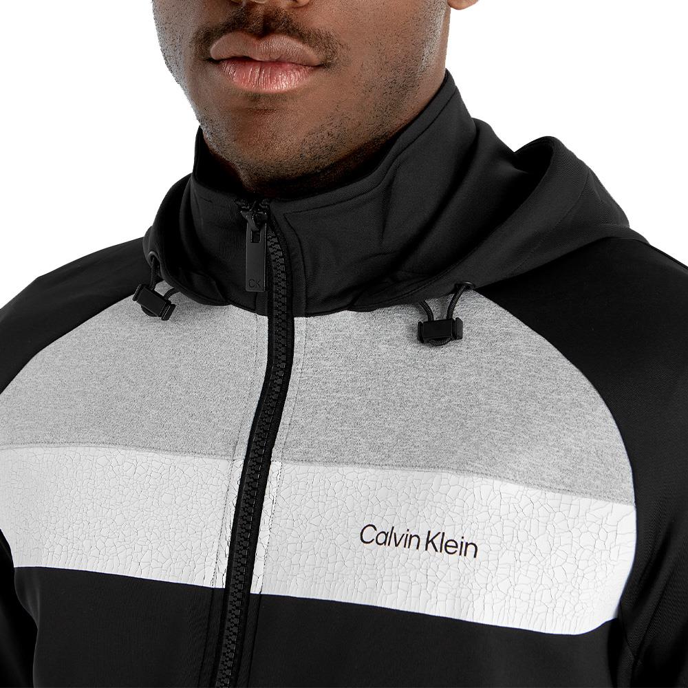 Calvin Klein Golf Gents Fracture Hooded Full Zip Black
