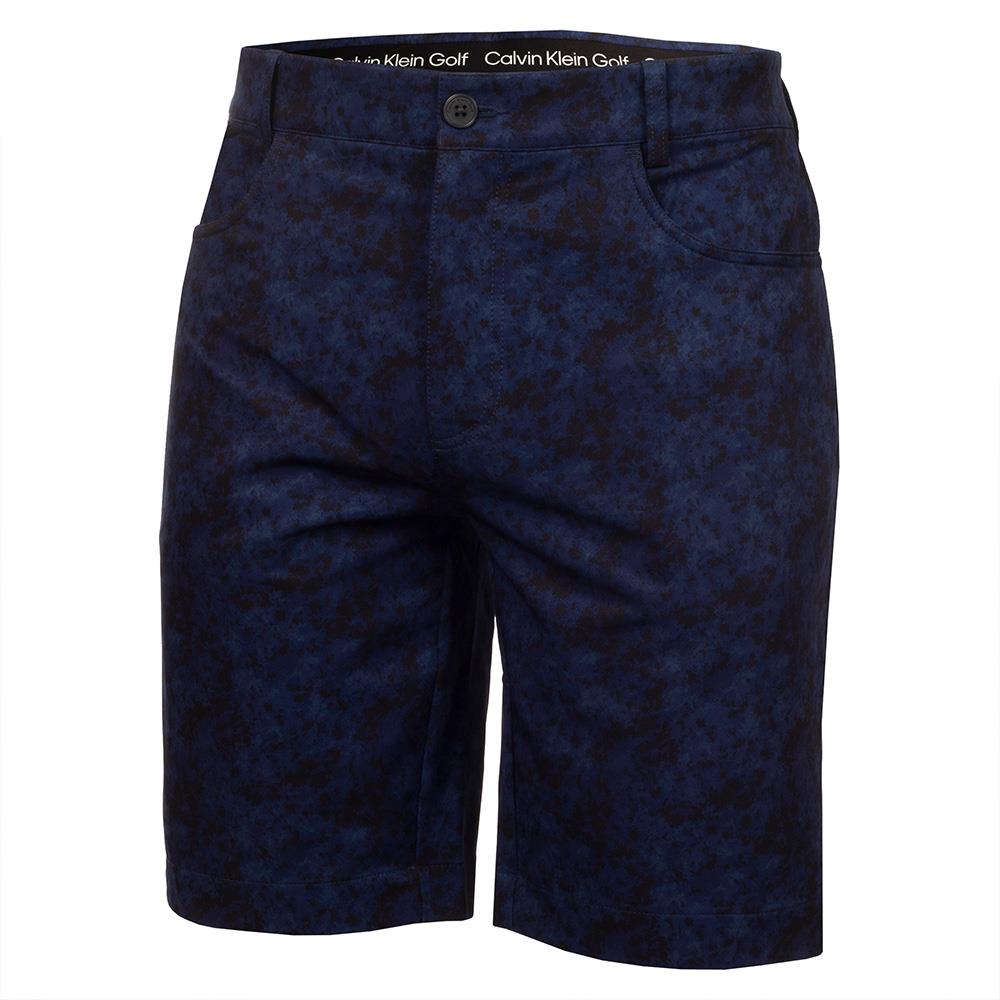 Calvin Klein Golf Gents Printed Genius 4-Way Stretch 9 inch Shorts Navy