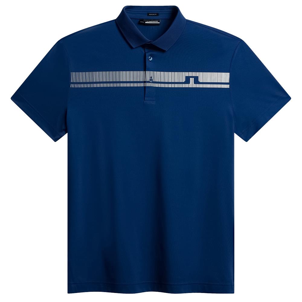 J.Lindeberg Gents Klas Regular Fit Golf Polo Shirt Navy (6855)