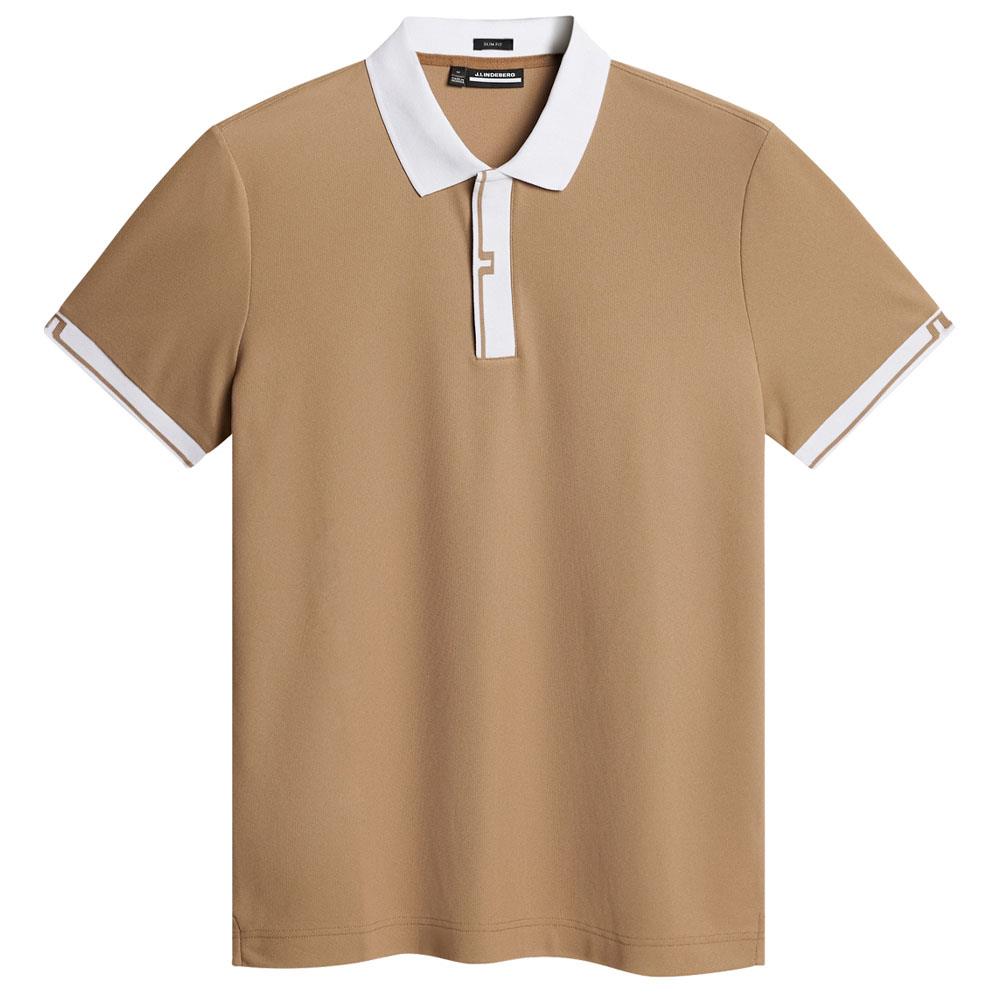J.Lindeberg Gents Bay Slim Polo Shirt Tigers Eye (E376)