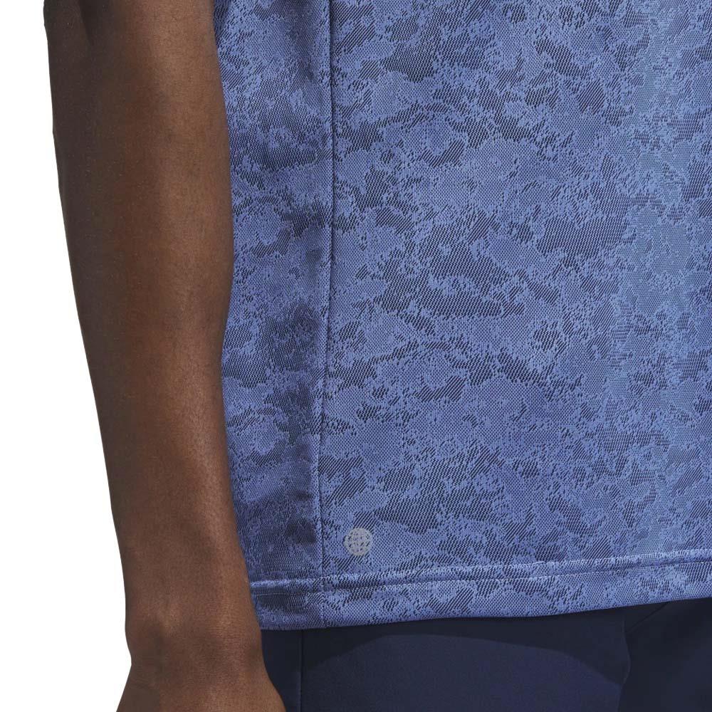 adidas Gents Textured Jacquard Polo Shirt Blue Fusion - Collegiate Navy