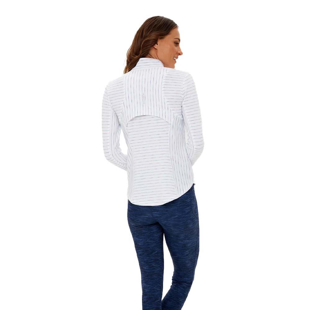 Zero Restriction Ladies Renae Zip Mock White - Heavenly