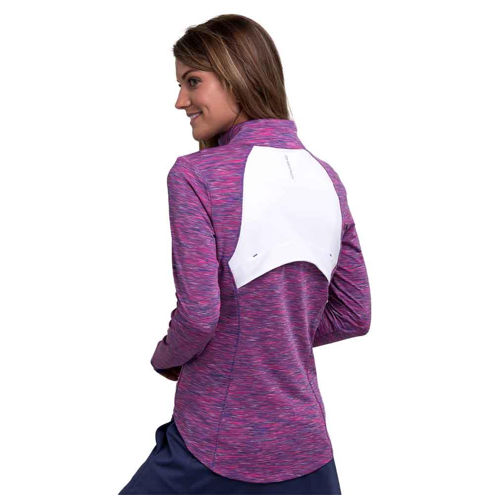 Zero Restriction Ladies Shae Zip Mock Razzle