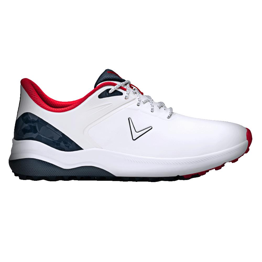 Callaway Gents Lazer Shoes White - Navy - Red