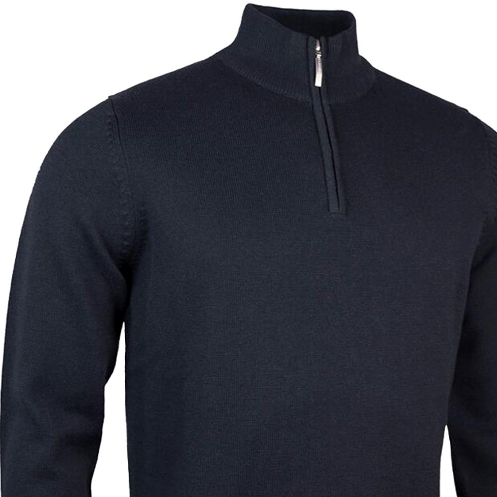 Glenmuir Gents Dalbeattie Zip Neck Touch of Cashmere Sweater Black