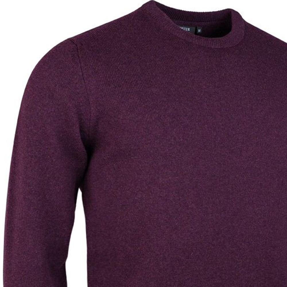 Glenmuir Gents Morar Crew Neck Lambswool Sweater Black Grape